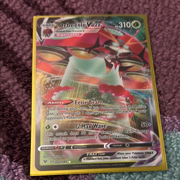Pokemon | Toys | Pokemon Orbeetle Vmax Trading Card Red Green Gold ...
